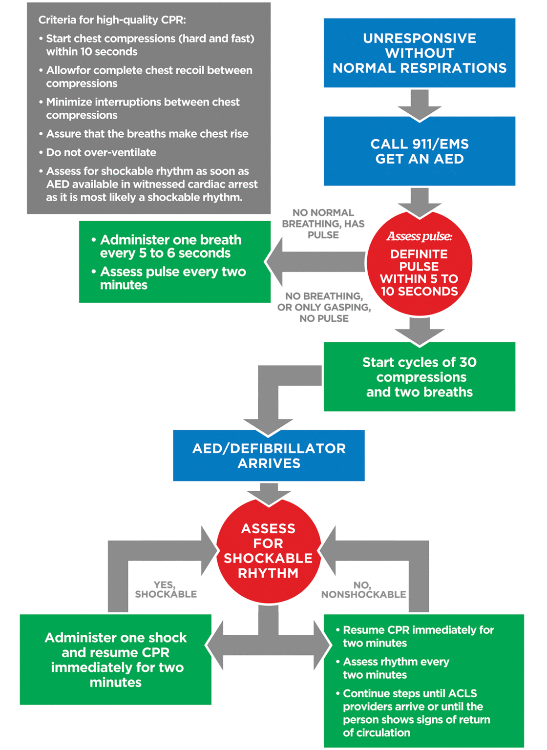 Adult Basic Life Support (BLS) Algorithm Manual